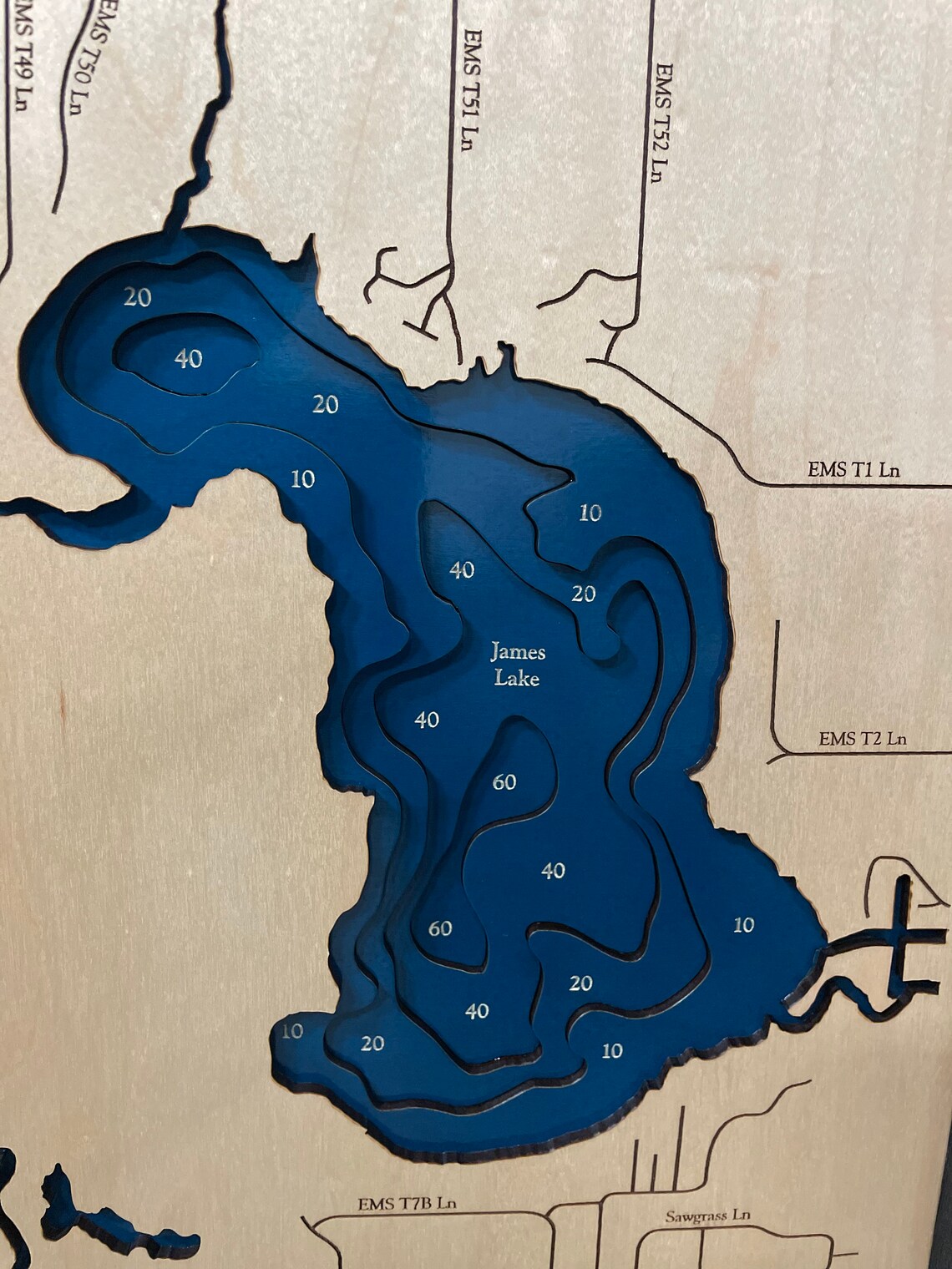 Tippecanoe Lake Map Lake Tippy Lake Custom Lake Map Custom - Etsy