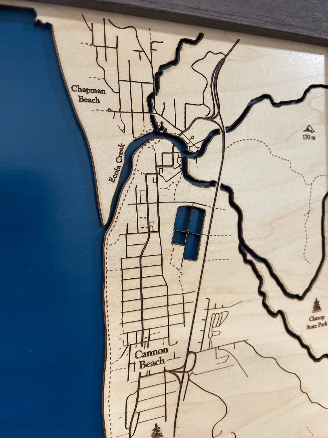 Cannon Beach Map Oregon Map Oregon Coast Map Pacific - Etsy