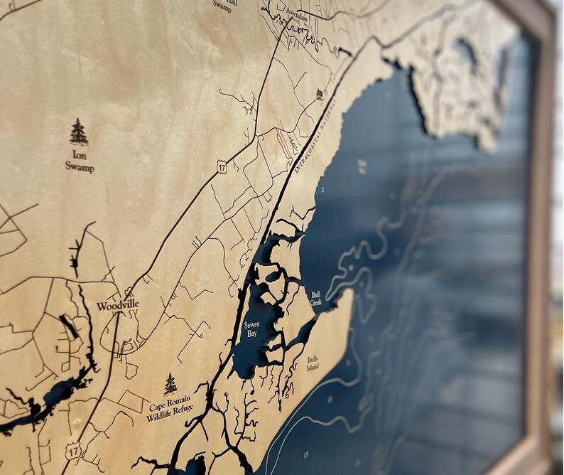 Bulls Bay Map Bulls Bay Custom Island Map Charleston Map - Etsy