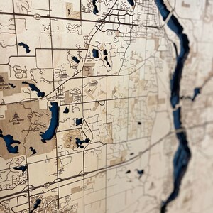 St. Croix River Map, Custom Wood Map, 3D Wall Art, Contour Map Lake ...