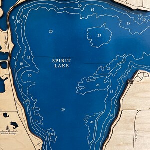 Spirit Lake Map, Spirit Lake, Wood Lake Map, Wood Lake Sign, Lake Art ...