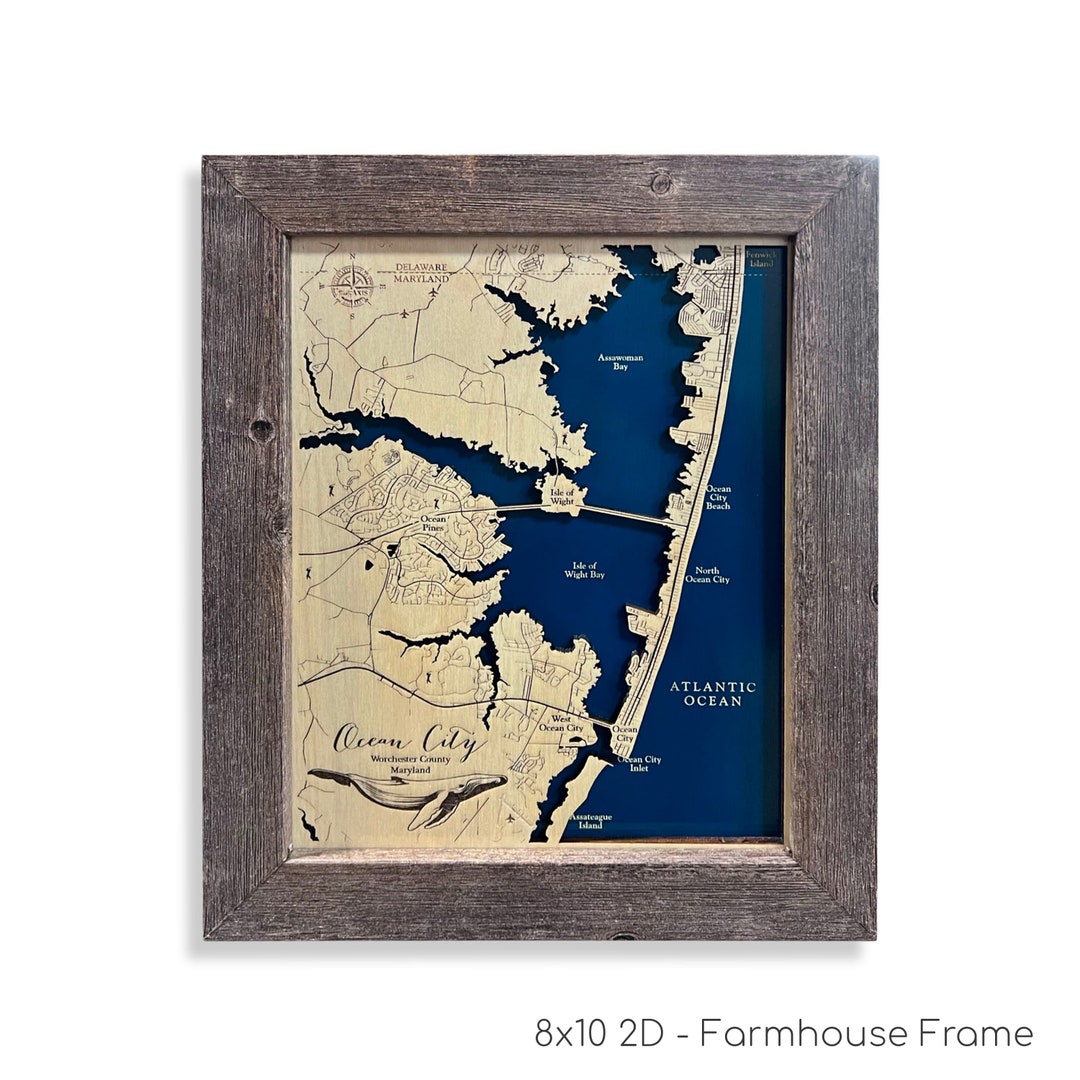 Ocean City Map, Wight Bay Map, Assawoman Bay Map, East Coast Map ...