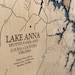 Lake Anna Map, Custom Wood Map, Custom Lake Art, 3D Wall Art, Contour ...