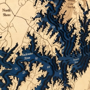 Smith Mountain Lake - Custom Wood Map - Virginia Map - 3D Wall Art ...