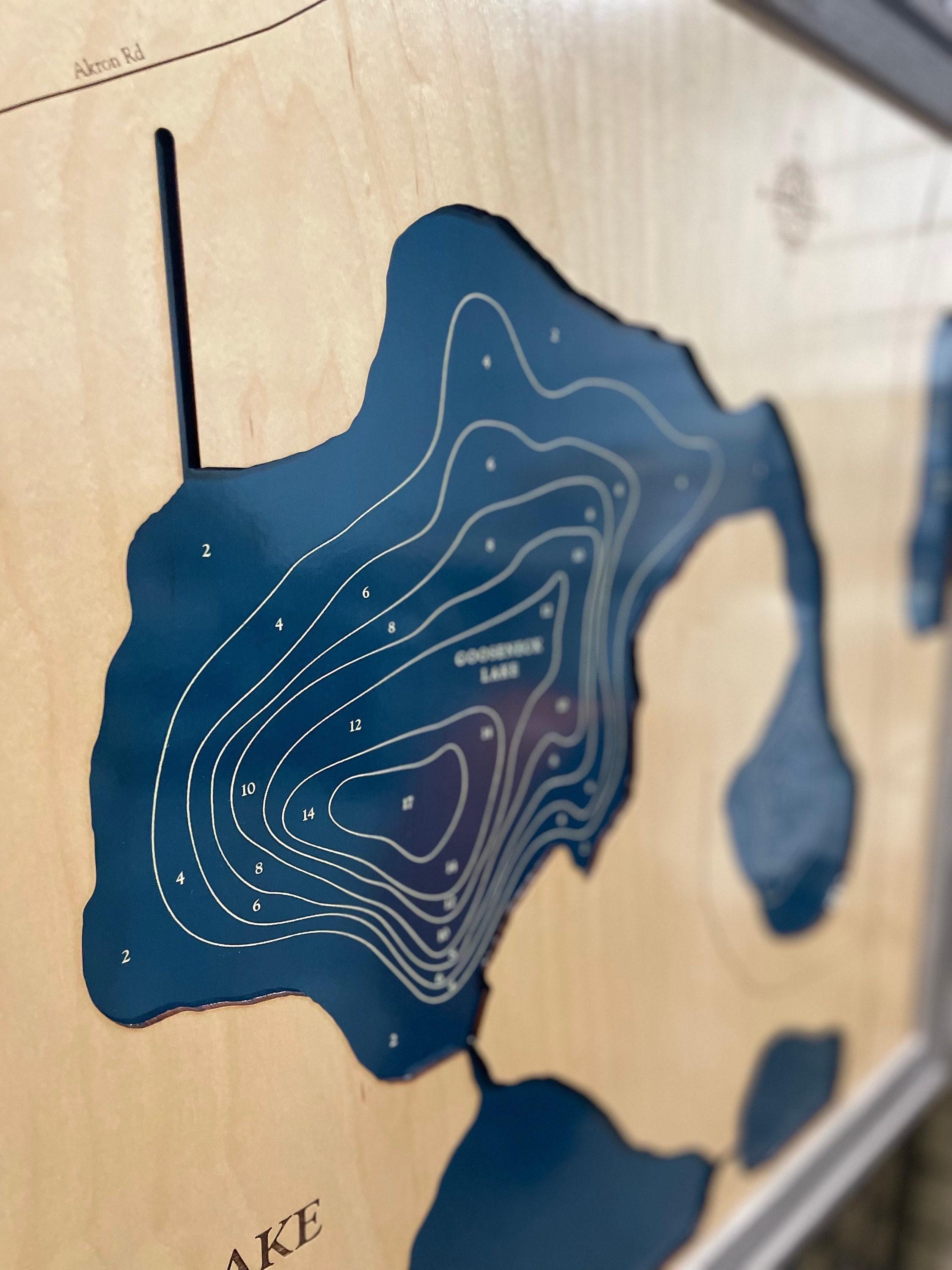 Gooseneck Lake Map, Gooseneck Lake, Wood Lake Map, Wood Lake Sign, Lake ...