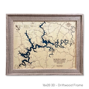 Nolin Lake Map, Nolin Lake, Wood Lake Map, Wood Lake Sign, Lake Art ...