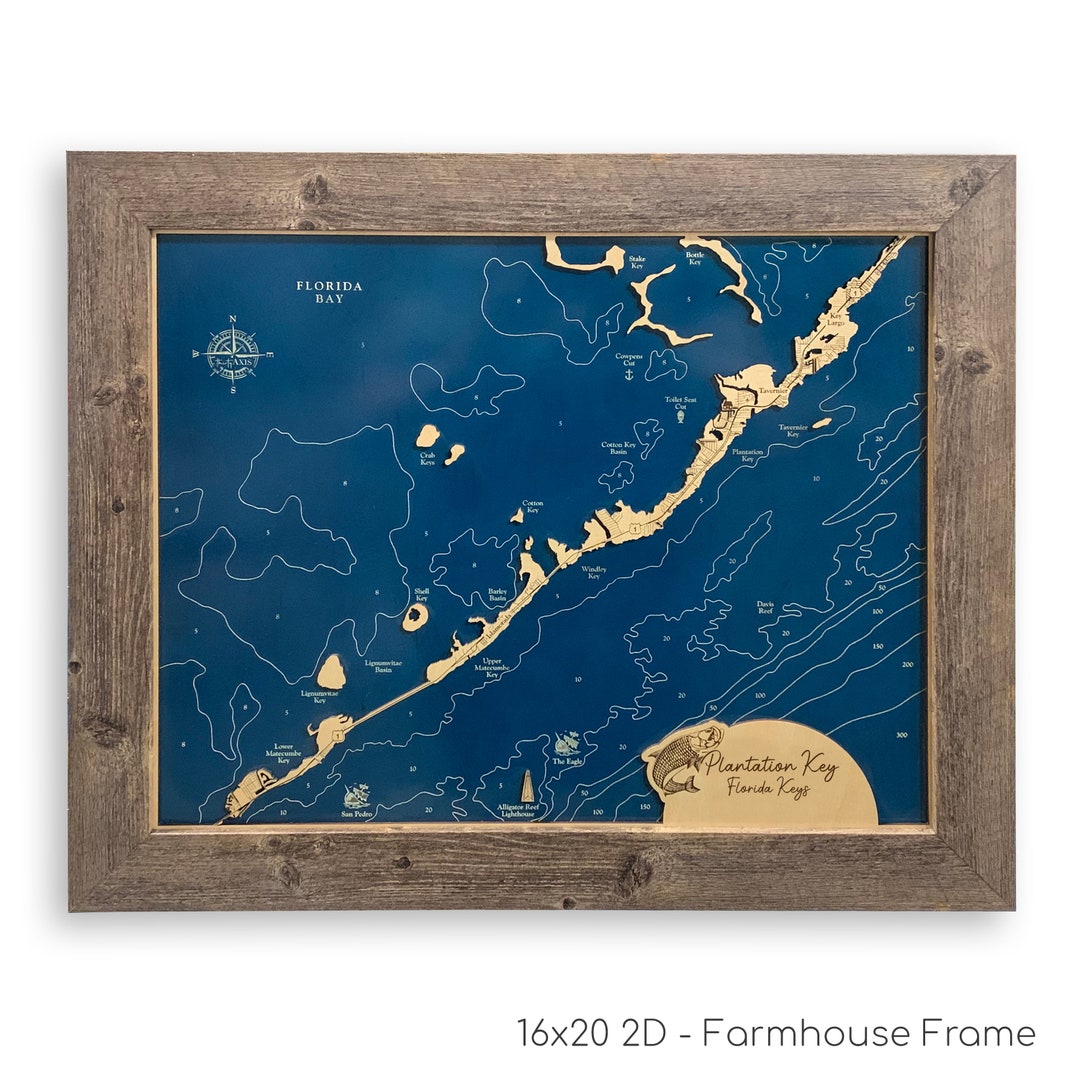 Plantation Key Map, Tavernier Map, Florida Keys Map, Wood Florida Keys ...