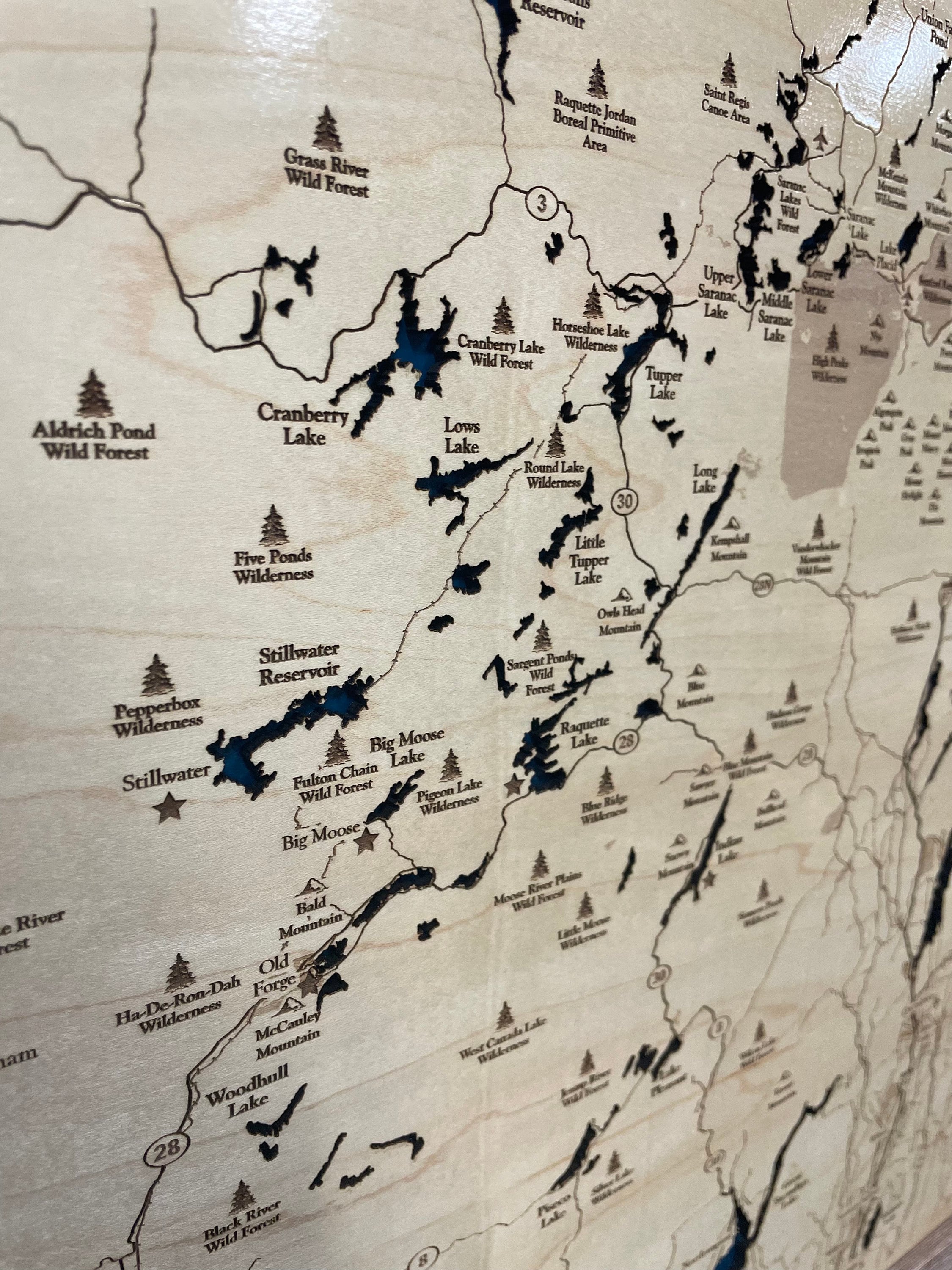 Adirondack Mountains Map Upstate New York Map Sacandaga Map - Etsy