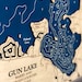 Gun Lake Map Custom Wood Map Art 3D Wall Art Contour Map Lake House ...