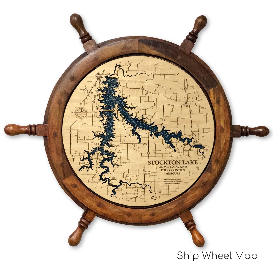 Stockton Lake Map, Ozark Map, Custom Lake Sign, 3D Wall Art, Contour ...