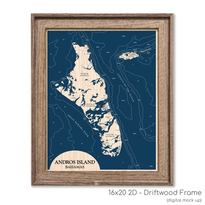 Andros Island Map Bahamas Map Wood Bahamas Map Andros Map - Etsy