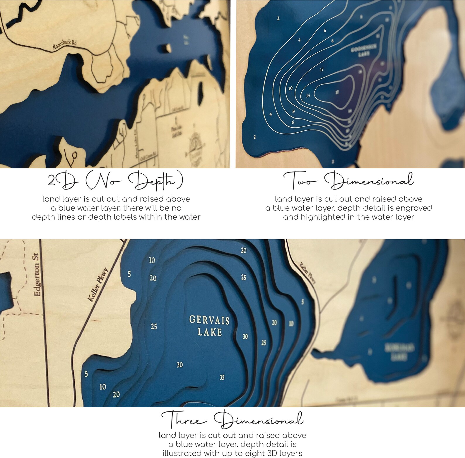 Big Whiteshell Lake Map Custom Wood Map Lake Map 3D Wall - Etsy