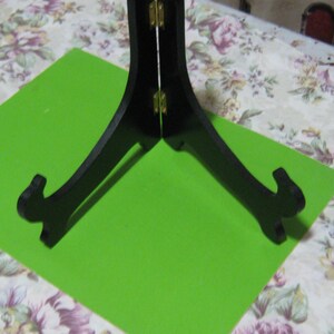 Deep Bowl Platter Wooden Display Stand Easel BLACK Display Large Deep ...