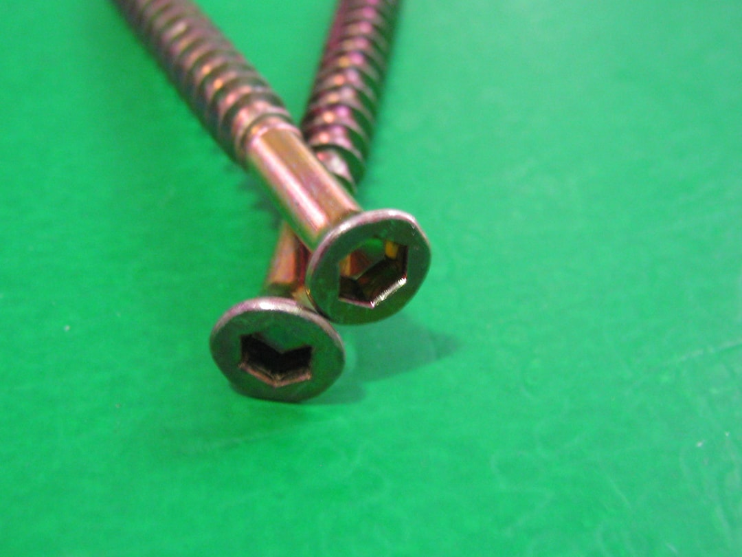 60mm Wood Connector Furniture Screws Steel Flat Head Hex Drive for Wood ...