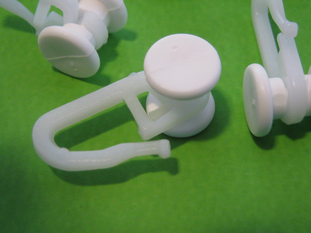 Rolling Curtain Track Slide Wheel Hooks Roller Rail White Plastic ...