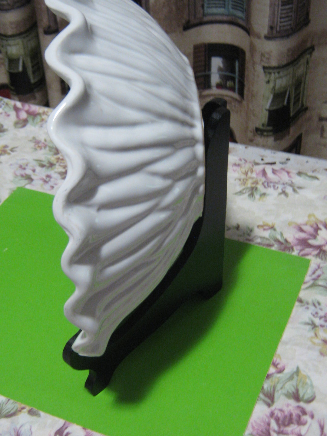 Deep Bowl Platter Wooden Display Stand Easel BLACK Display Large Deep ...