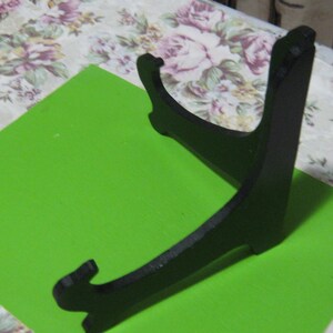 Deep Bowl Platter Wooden Display Stand Easel BLACK Display Large Deep ...