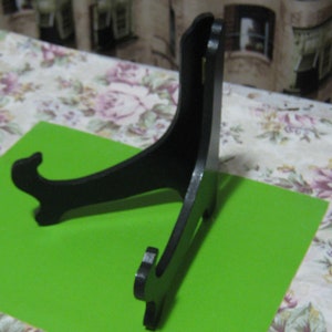 Deep Bowl Platter Wooden Display Stand Easel BLACK Display Large Deep ...