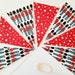 Set of 5 Hand-stamped Vintage Bingo Card 4 X 4 Ivory Square Notecards ...
