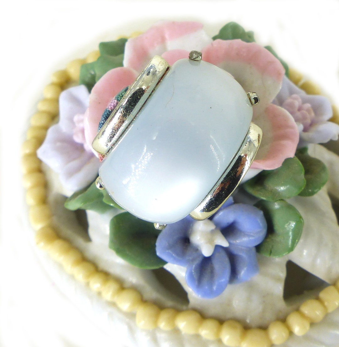 Mid Century Mod Bakelite Design in Glowing Gray Blue and Silver. Batik ...