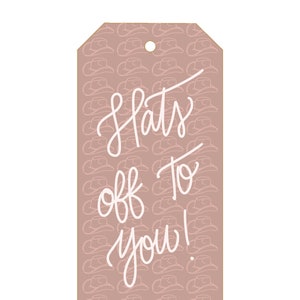 Hats off to You! Cowboy Hat Gift Tag Set of 8 Tags With String ...