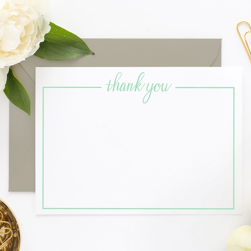 Mint Thank You - Etsy