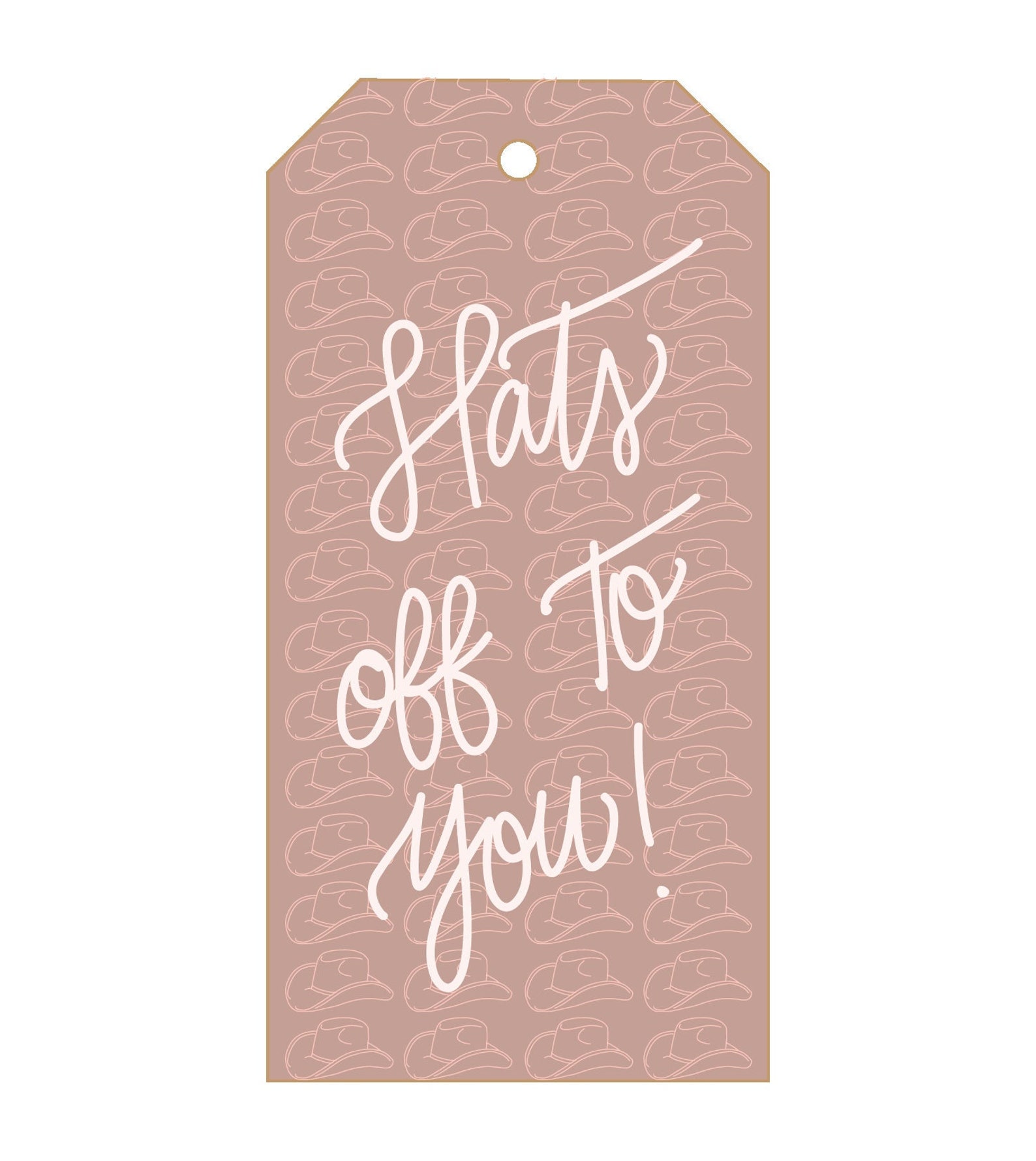 Hats off to You! Cowboy Hat Gift Tag Set of 8 Tags With String ...