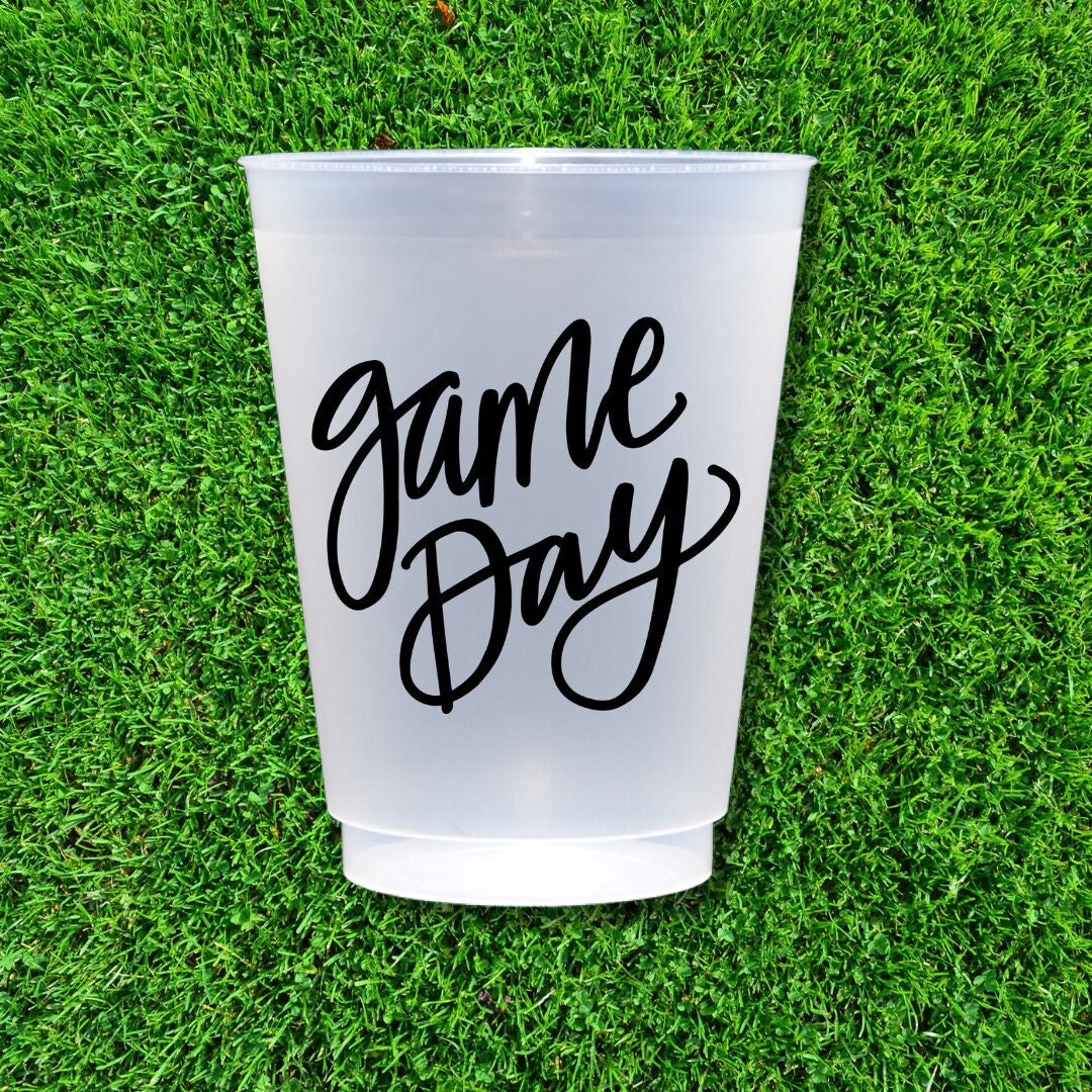 Game Day Set of 8 16 Oz Frosted Shatterproof Cup College - Etsy