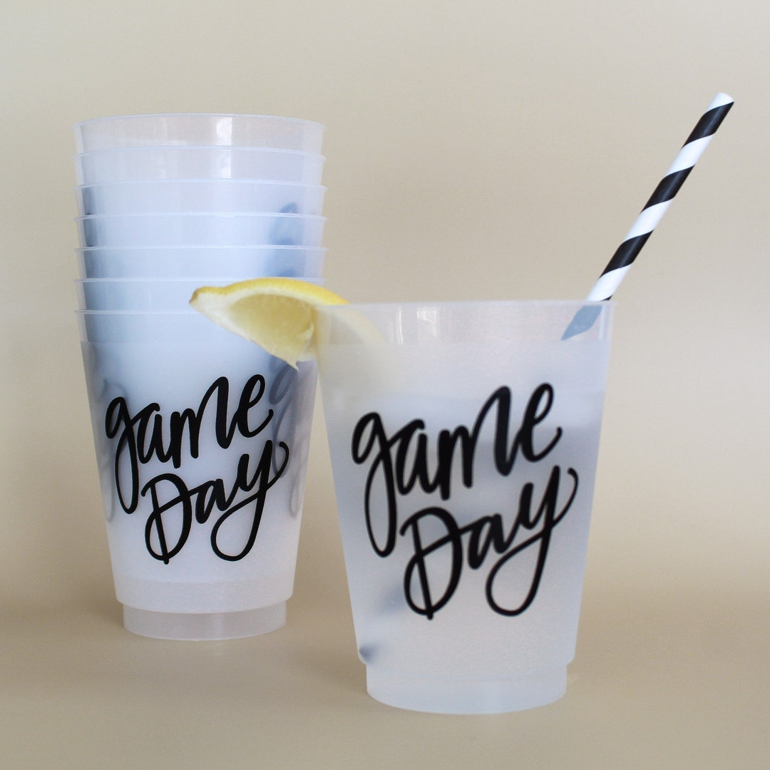 Game Day | Set of 8 16 Oz Frosted Shatterproof Cup | College Football ...
