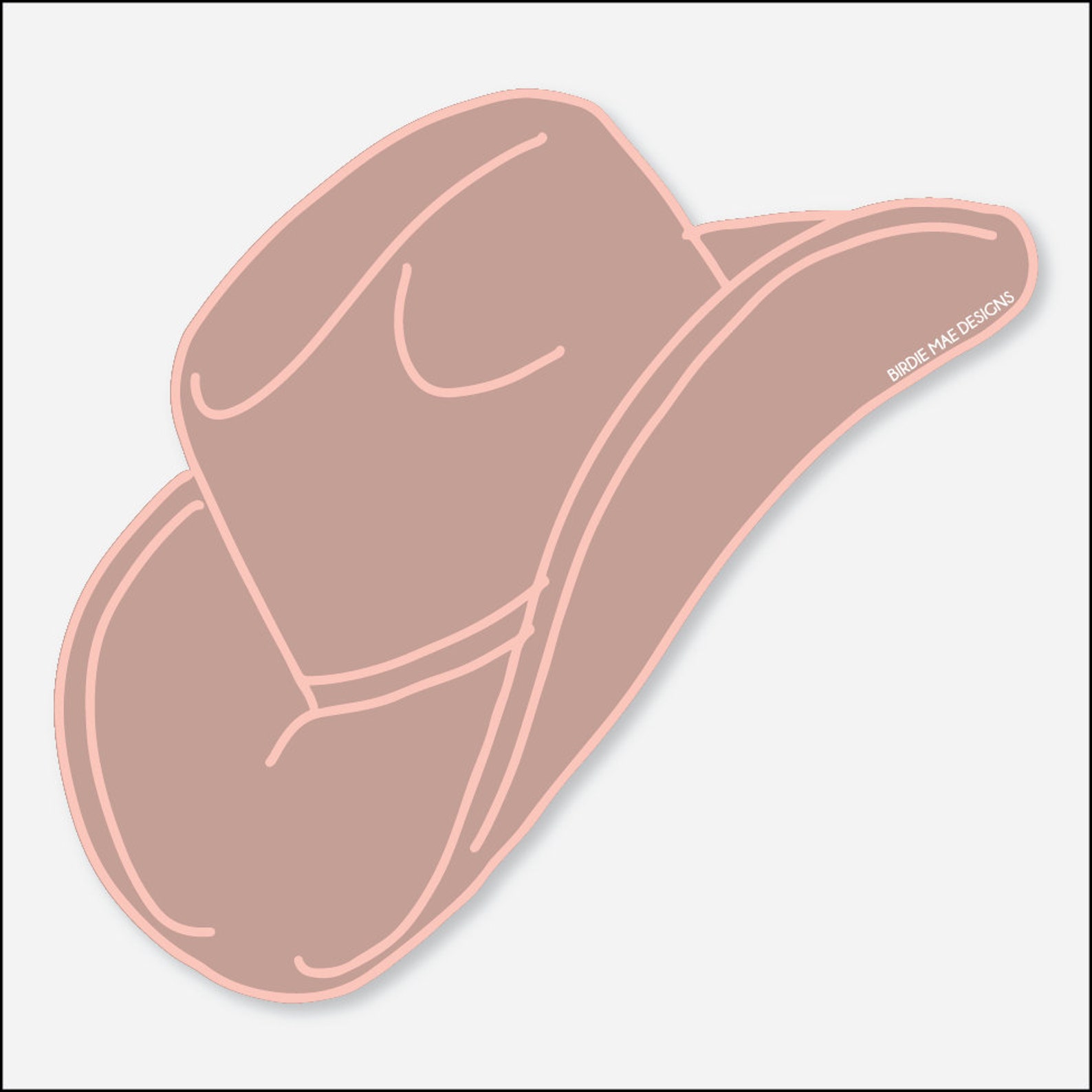 Cowboy Hat Sticker Country Western Sticker, Stocking Stuffer, Laptop ...