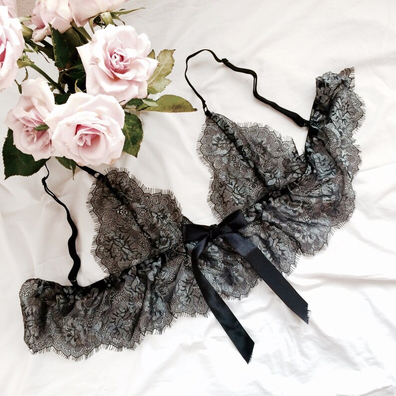 Delicate Lace Bralette Soft Bra Handmade Lingerie - Etsy UK