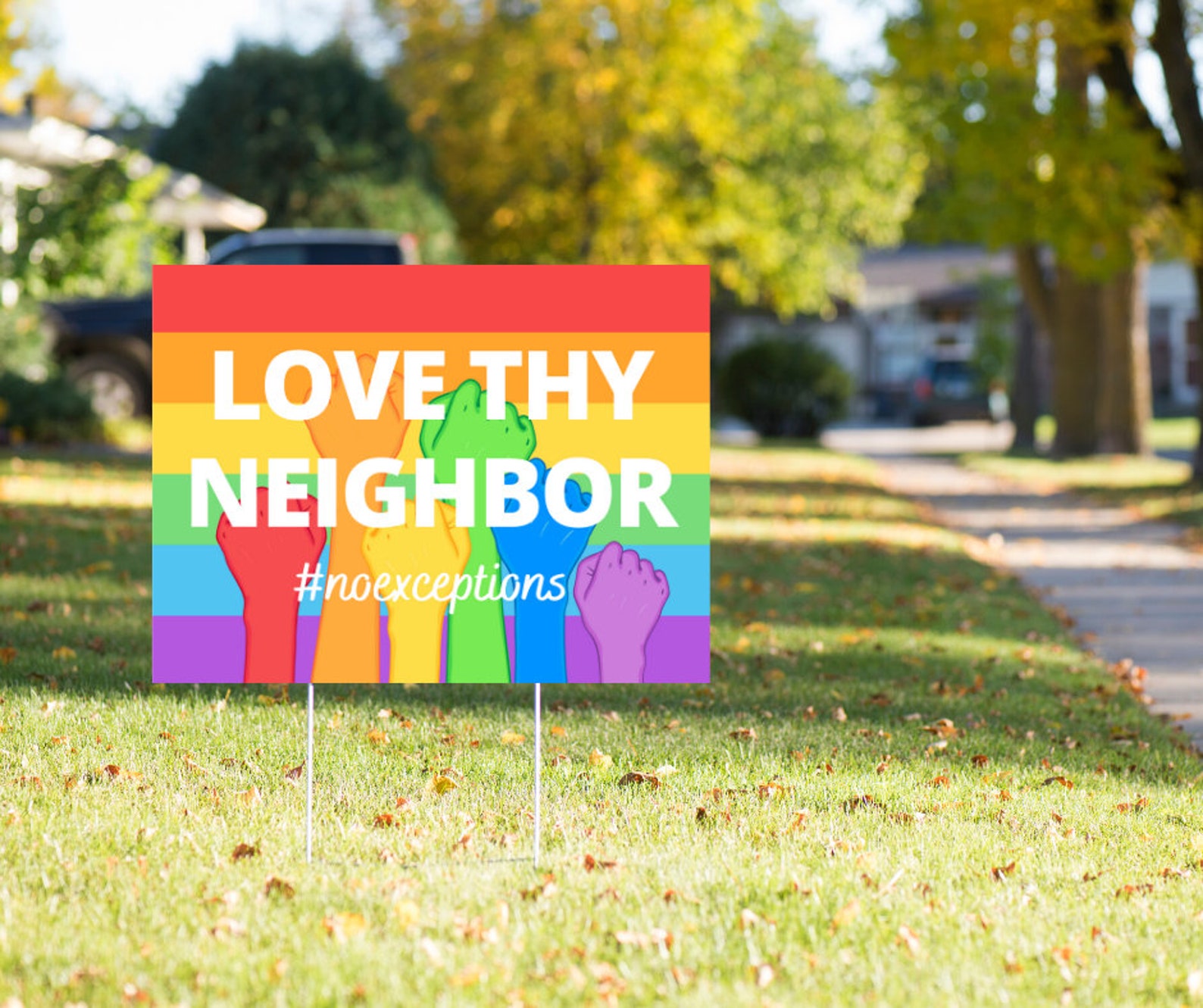 LGBTQ Rainbow Solidarity Yard Sign Pride Sale Lawn Sign | Etsy