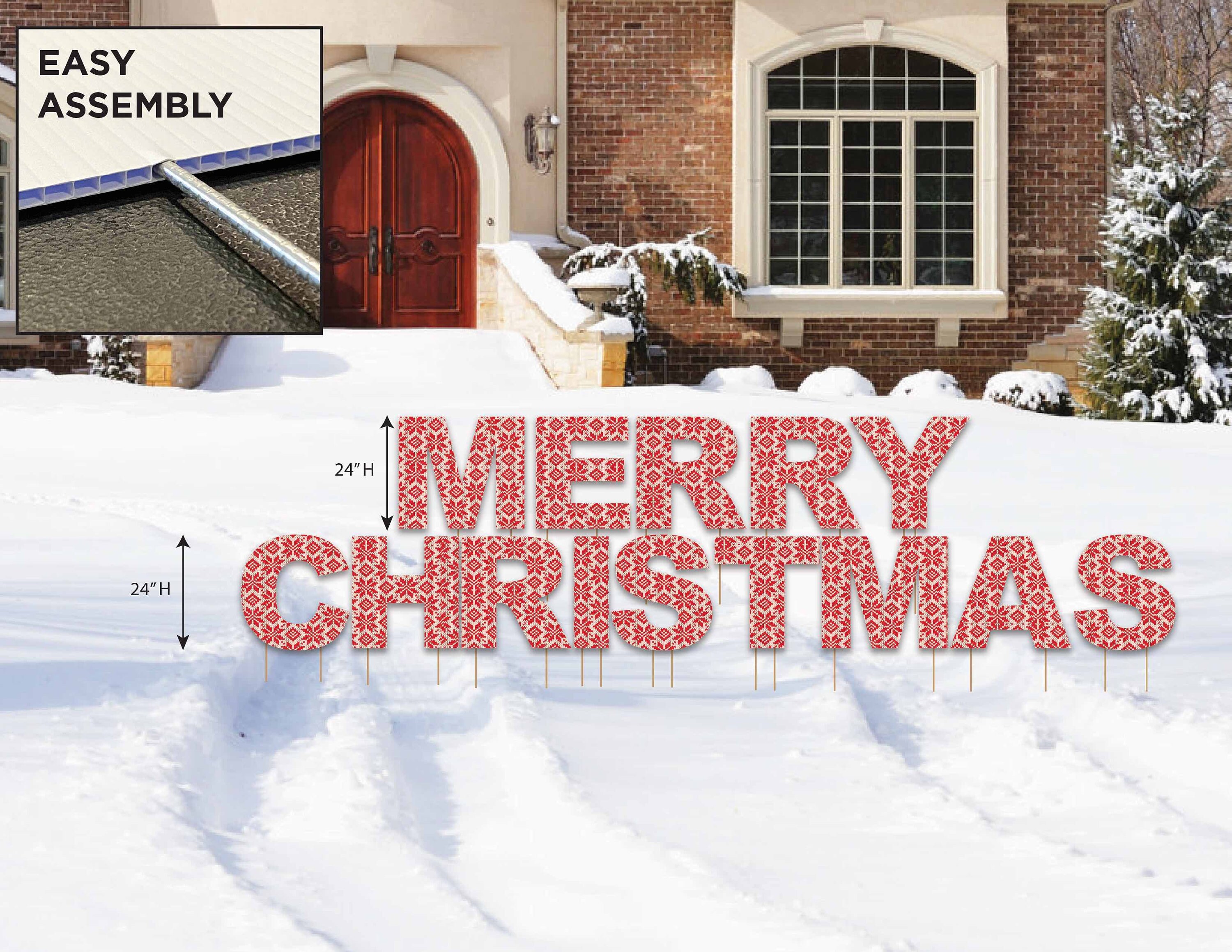 Merry Christmas Yard Letters Merry Christmas Yard Sign | Etsy