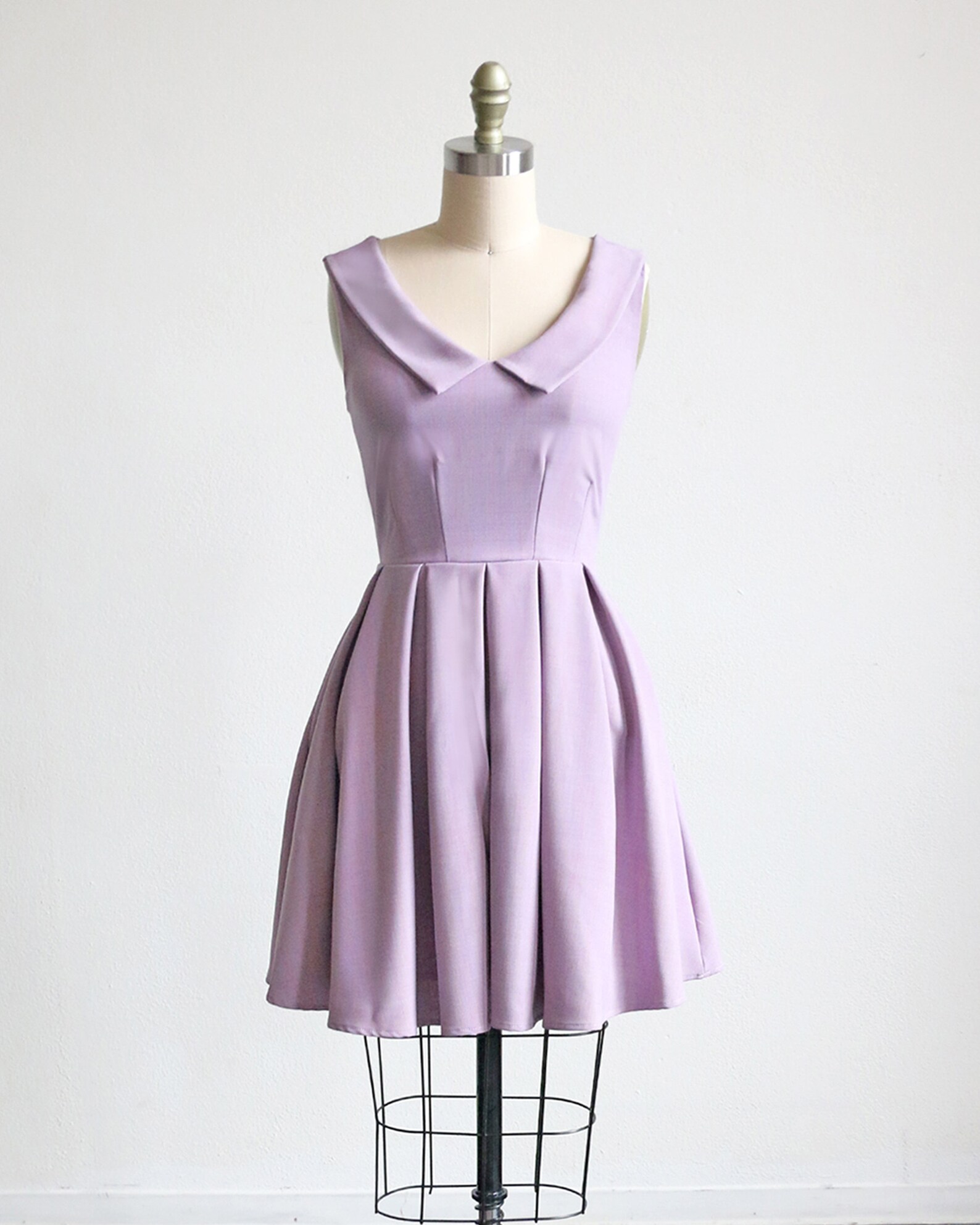 SUNDAY Black Little Black Checker Print Dress With Collar | Etsy