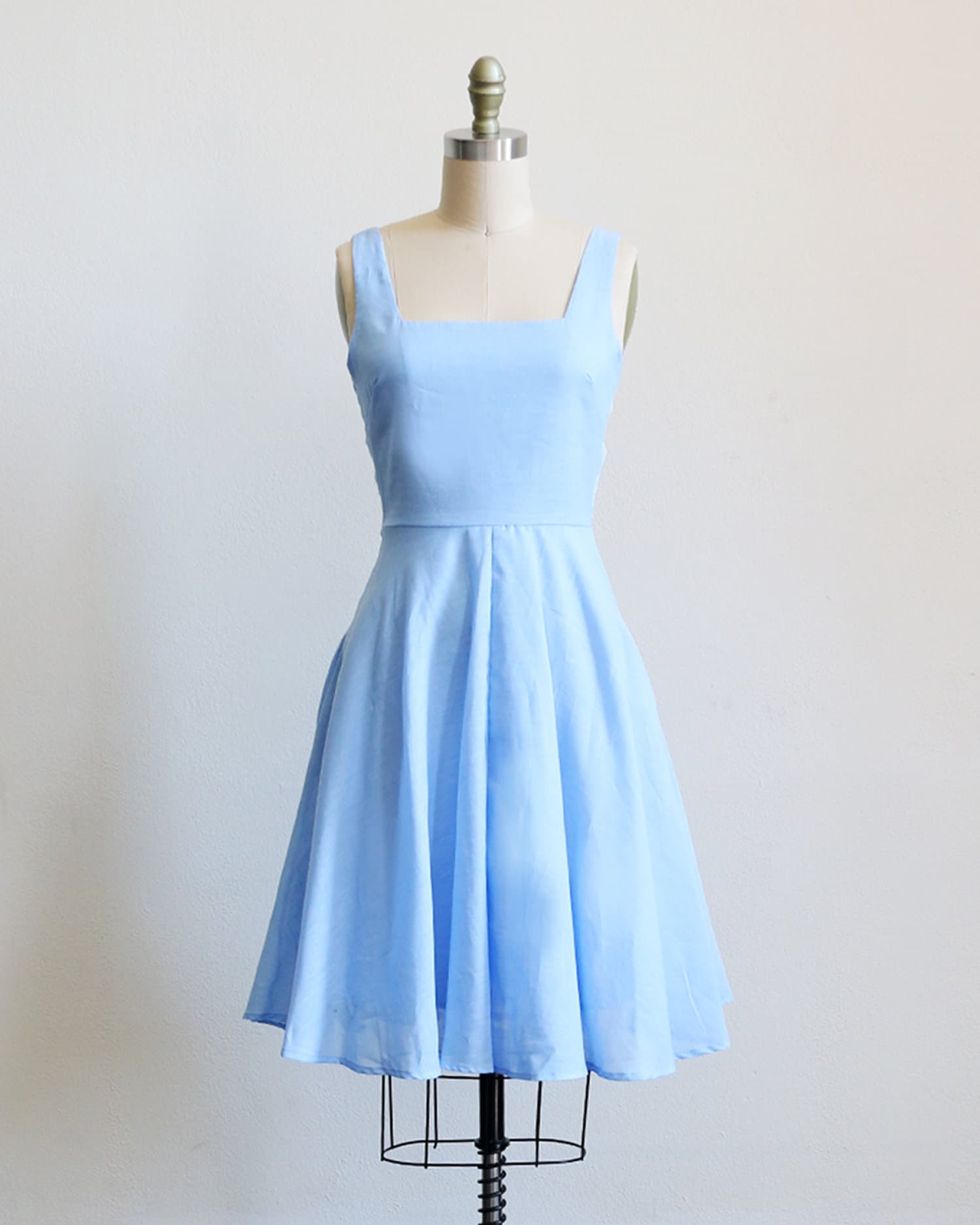 EMMA - Light Blue Bridesmaid Dress. Light Power Blue Vintage Style ...
