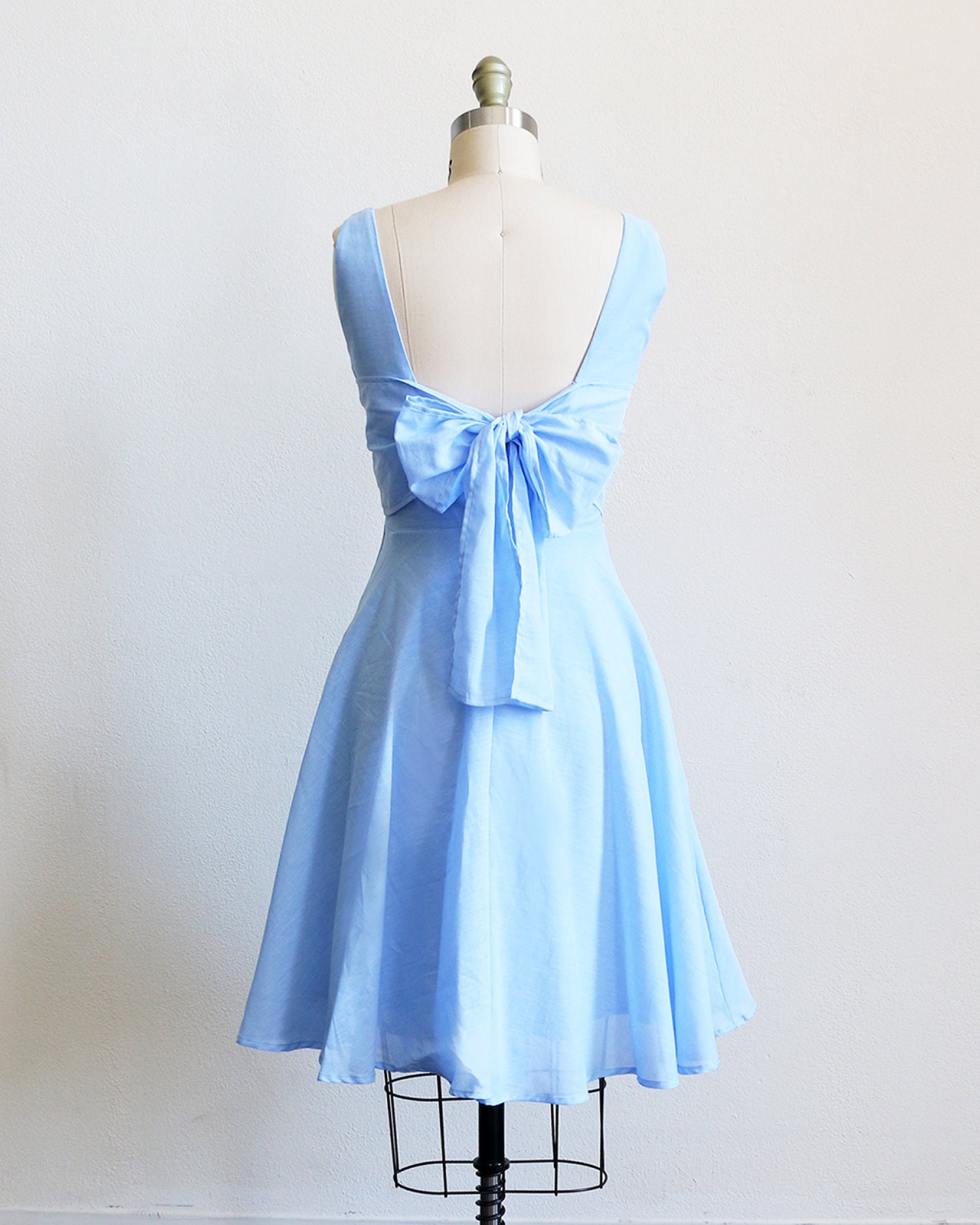 EMMA - Light Blue Bridesmaid Dress. Light Power Blue Vintage Style ...