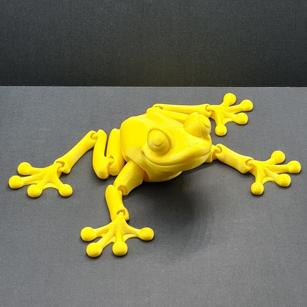 3d Printed Flexi Factory Large Yellow Articulated Frog - Etsy