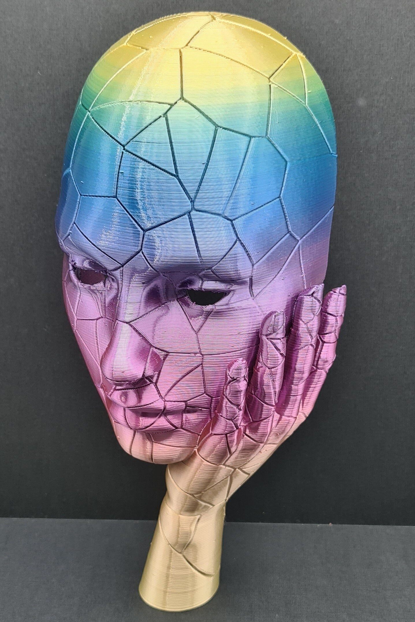 Cracked 'amber Statue Model 3D Printed Rainbow Silk PLA - Etsy Australia