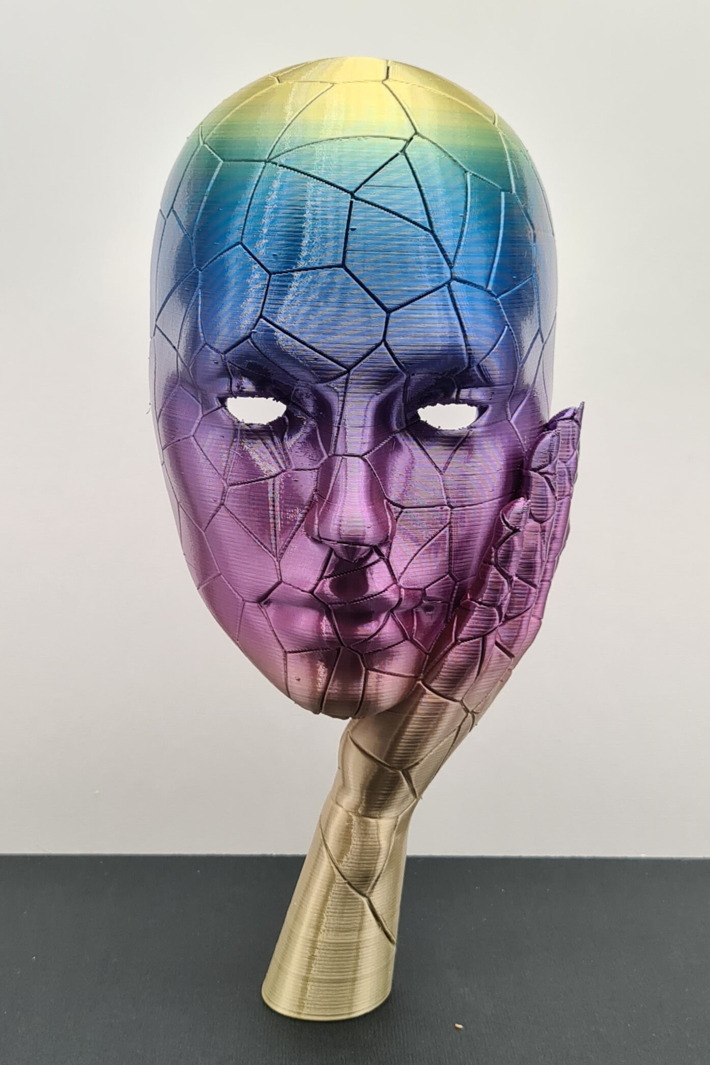 Cracked 'amber Statue Model 3D Printed Rainbow Silk PLA - Etsy Australia