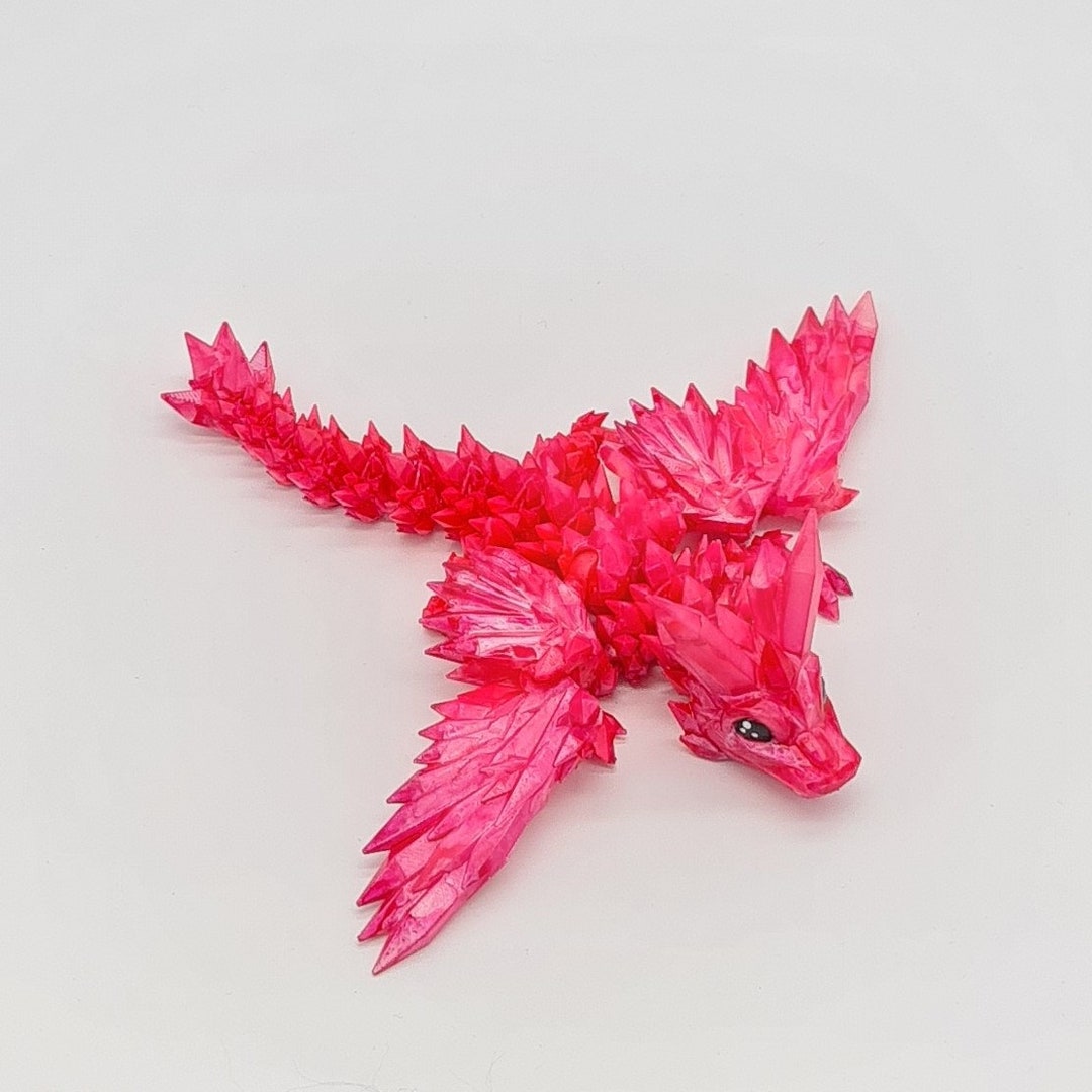 3d Printed UV Resin Tiny Articulated Crystalwing Dragon Cinderwing - Etsy