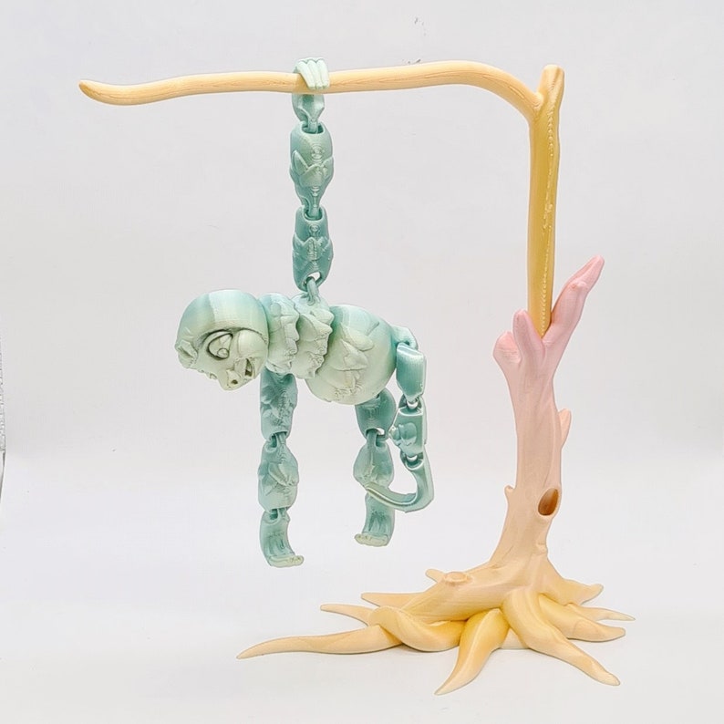 3d Printed Flexi Factory Articulated Hanging Sloth With Tree - Etsy