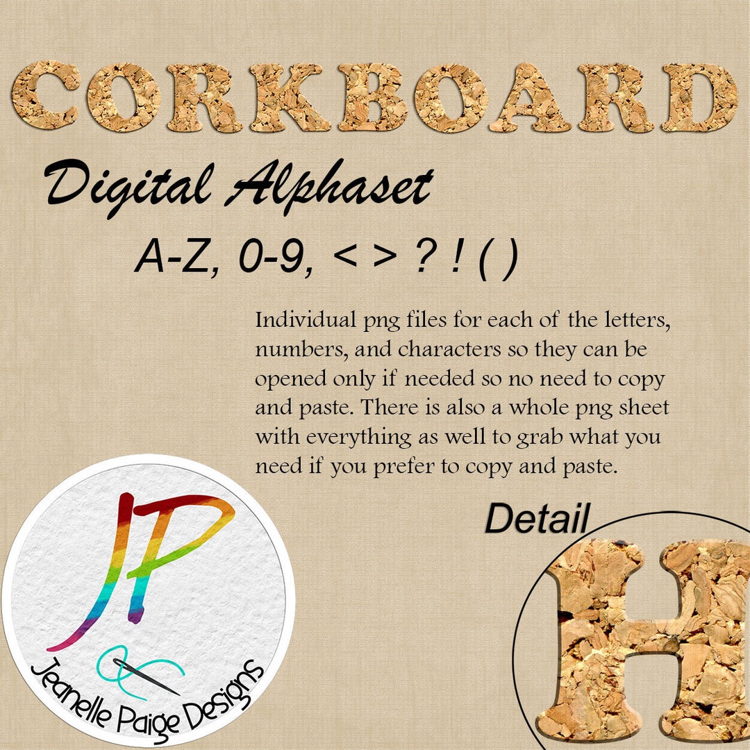 Digital Scrapbook Alphabet Set, Scrapbooking Embellishments, Digital ...