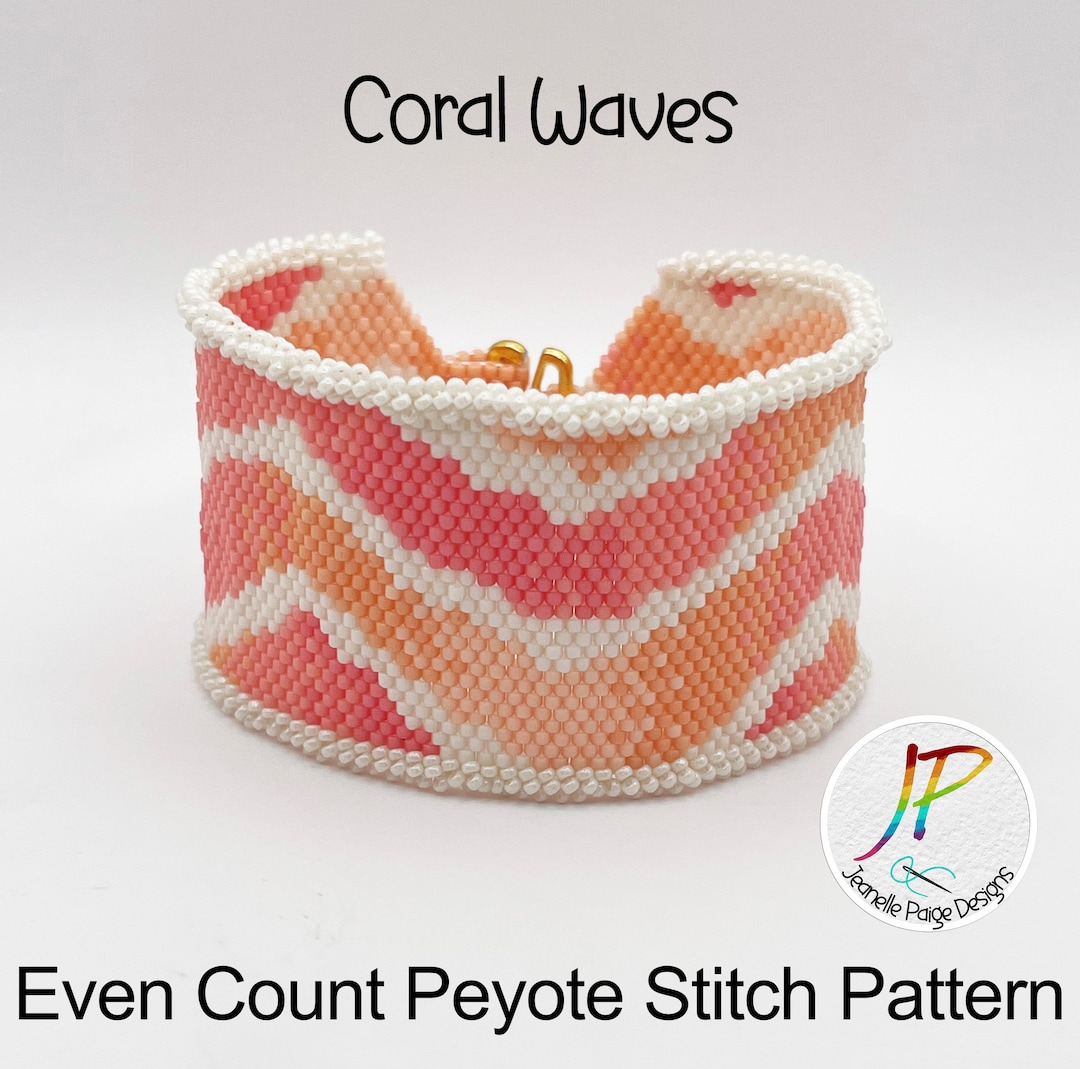 Peyote Beaded Bracelet Pattern, Beaded Bracelet Tutorial, Bracelet ...