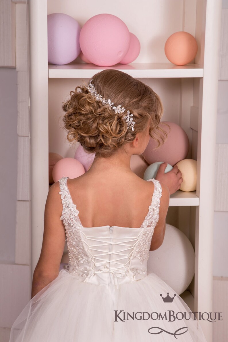 Ivory Lace Flower Girl Dress Wedding Party Bridesmaid Etsy