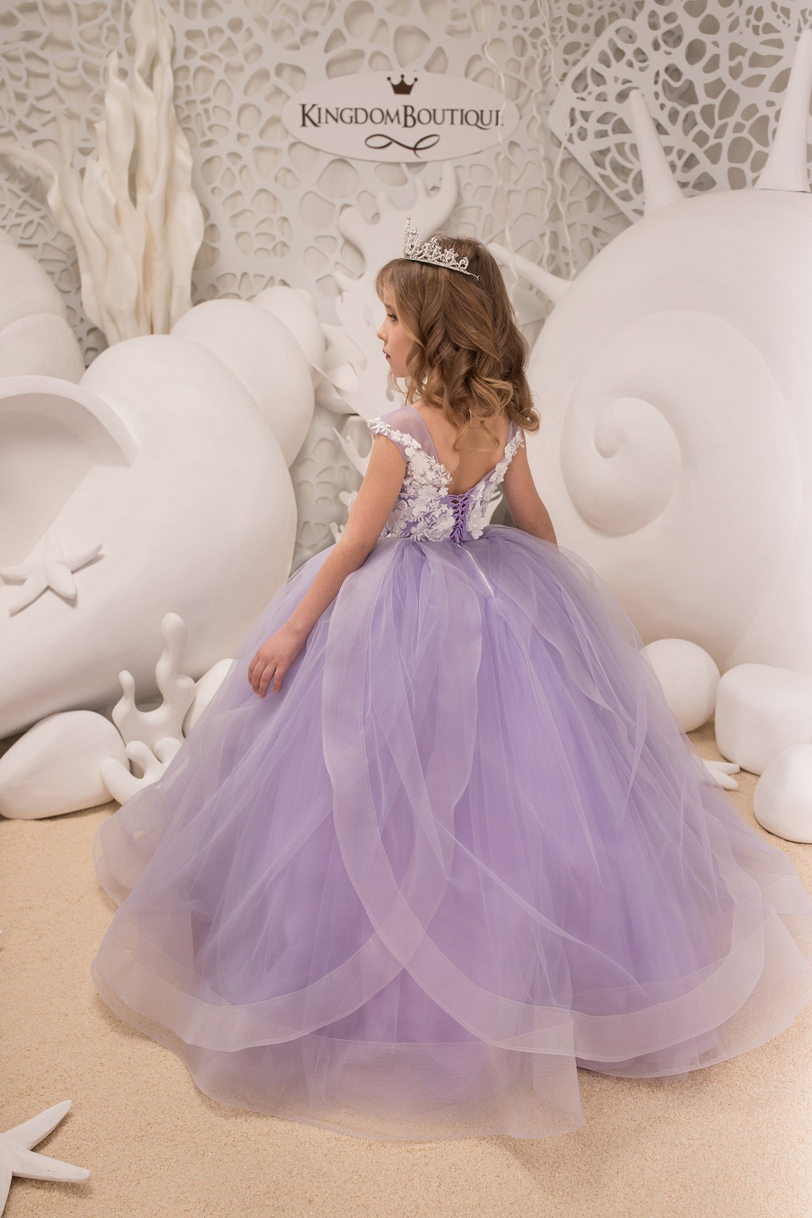 Lilac Flower Girl Dress Birthday Wedding Party Holiday | Etsy