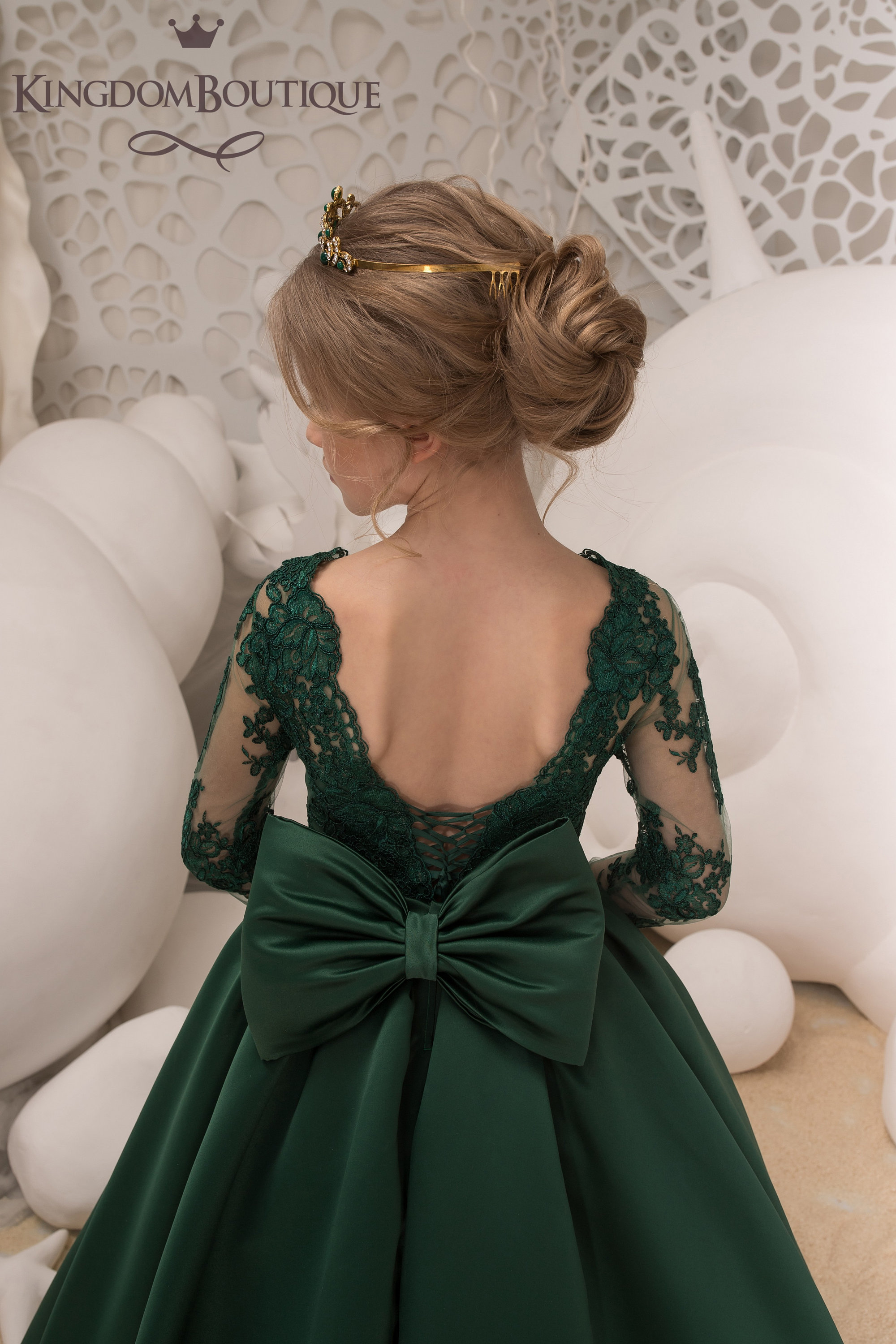Emerald Green Flower Girl Dress Wedding Holiday Party - Etsy