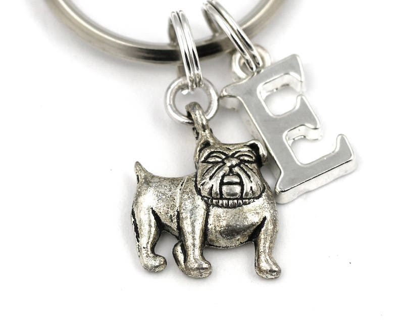 Bulldog Key Ring Personalized English Bulldog Keychain Dog | Etsy