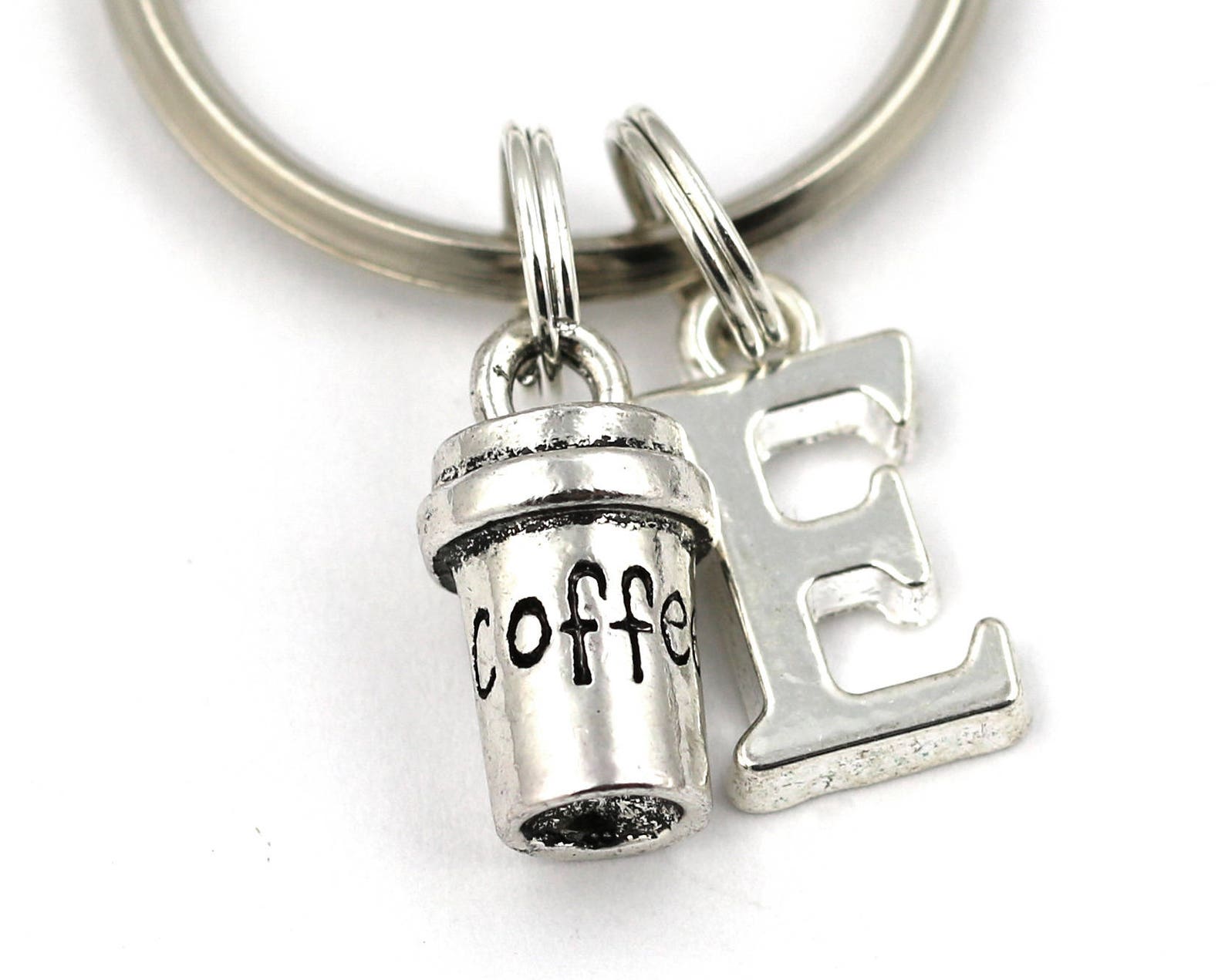 Coffee Cup Key Ring Personalized Coffee Keychain Travel Mug | Etsy