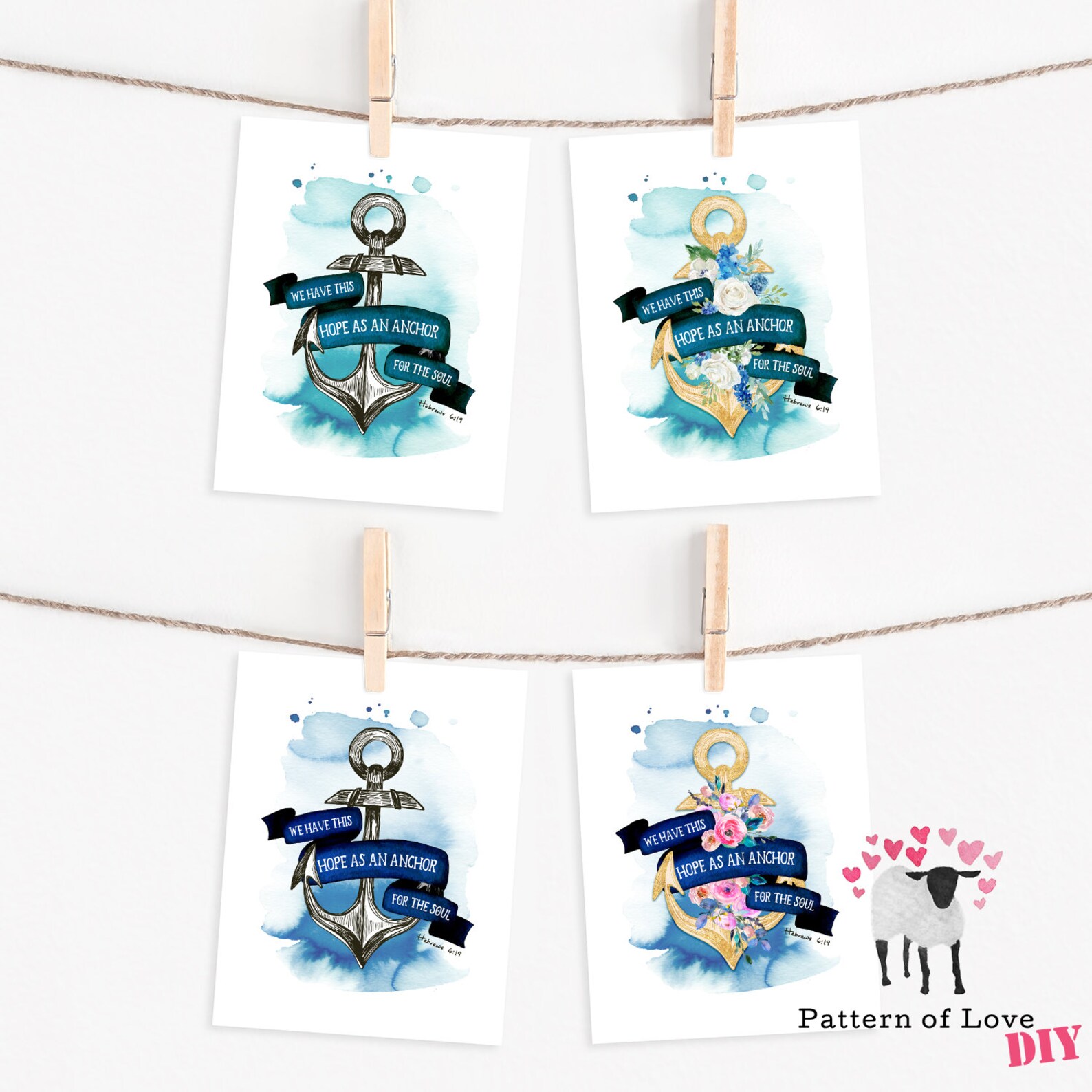 Hebrews 6:19 We have this hope as an anchor for the | Etsy