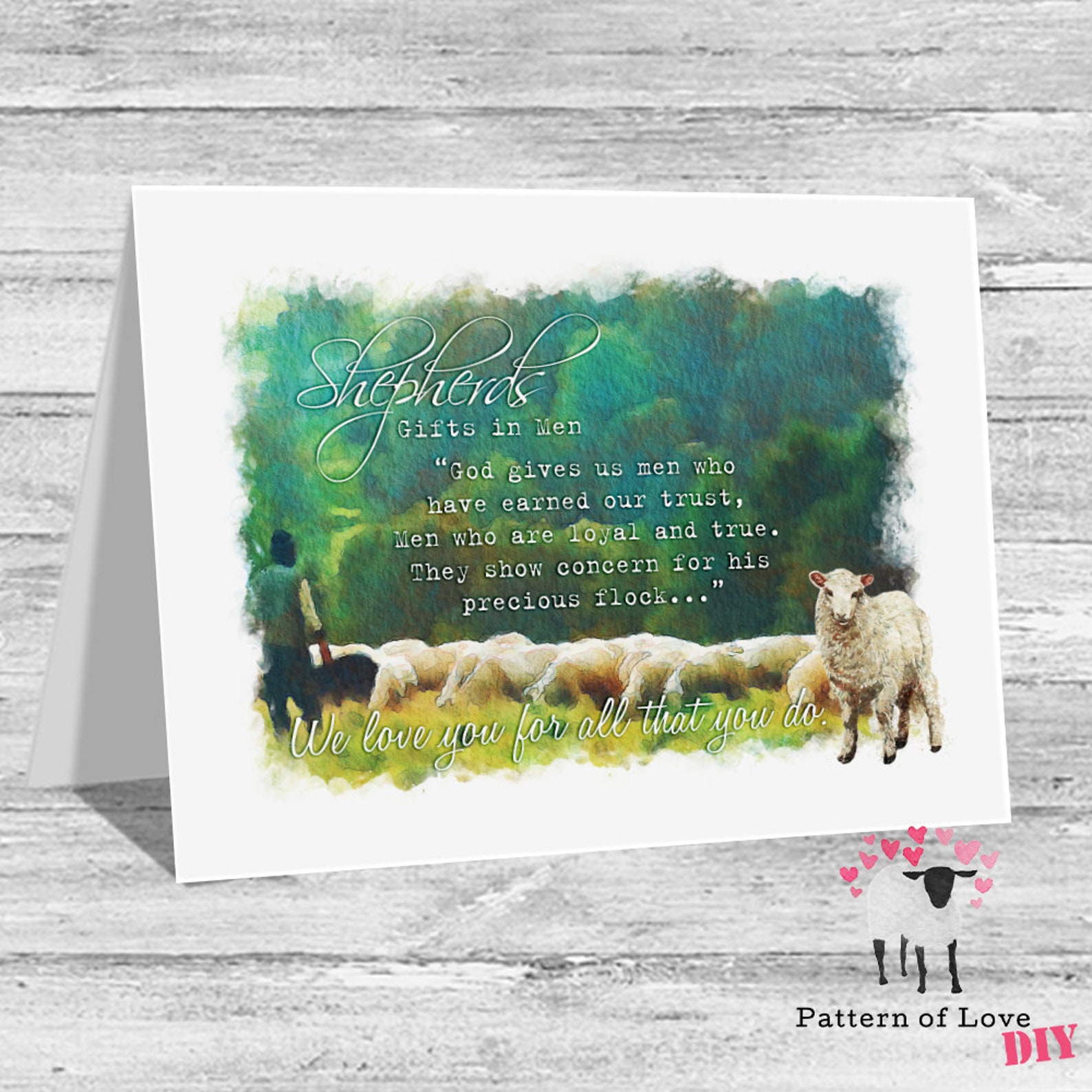 Shepherds Gifts in Men Thank You Printable Notecards - Etsy